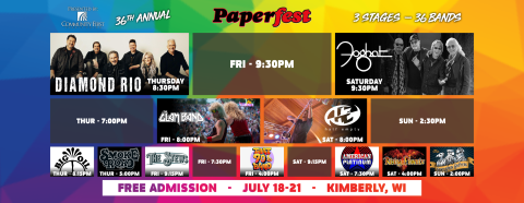 Paperfest | Free Admission | Live Music | Community Festival | Kimberly, WI