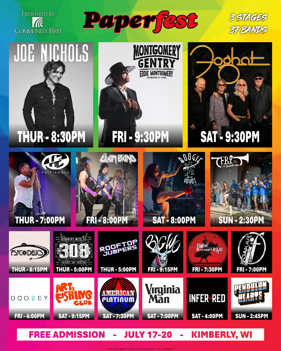 Paperfest | Free Admission | Live Music | Community Festival | Kimberly, WI